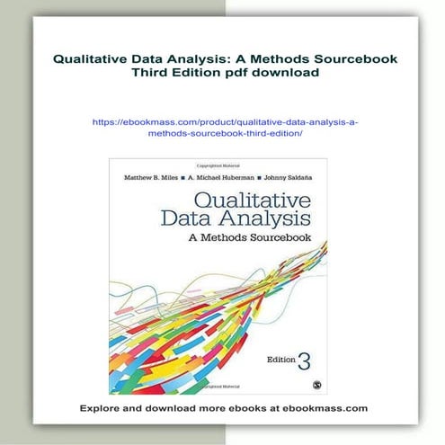 Qualitative Data Analysis: A Methods Sourcebook Third Edition | PDF
