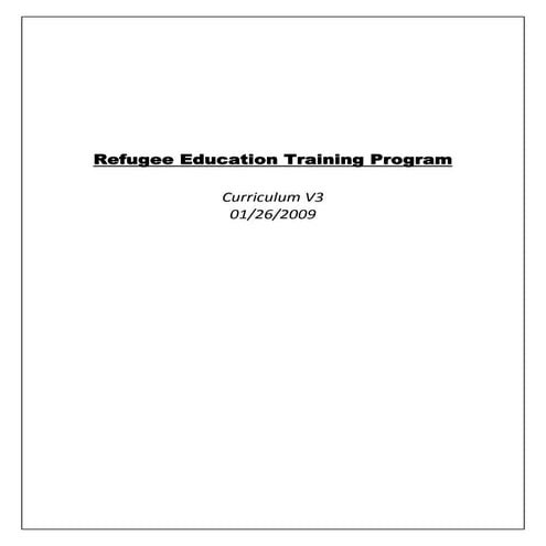 RETP Curriculum V3s | PDF
