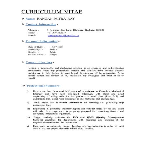 Om krishna cv simple | PDF