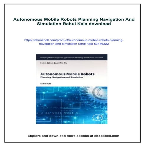 Autonomous Mobile Robots Planning Navigation And Simulation Rahul Kala | PDF