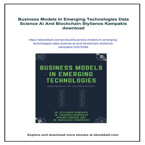 Business Models In Emerging Technologies Data Science Ai And Blockchain ...