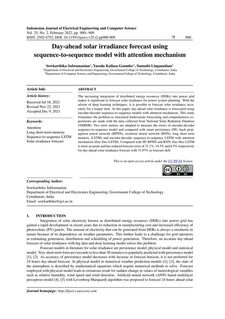 Short-Term Weather Forecasting Using Spatial Feature Attention Based LSTM Model.pdf | Weather ...