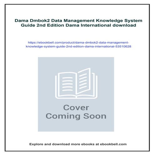 Dama Dmbok2 Data Management Knowledge System Guide 2nd Edition Dama ...