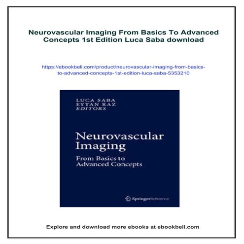 Neurovascular Imaging From Basics To Advanced Concepts 1st Edition Luca ...
