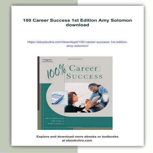100 Career Success 1st Edition Amy Solomon | PDF