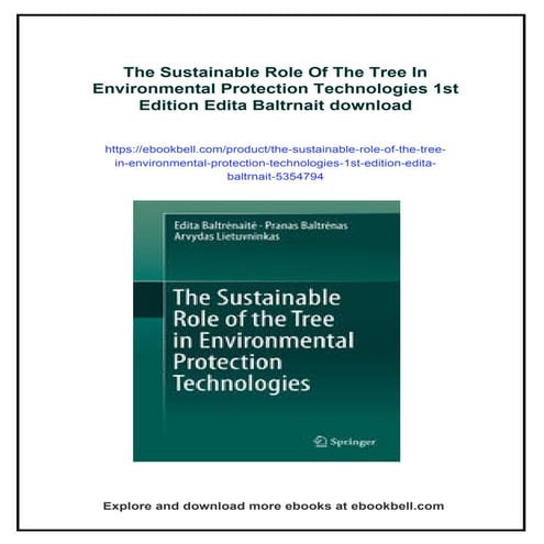 The Sustainable Role Of The Tree In Environmental Protection ...