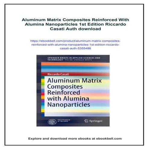 Aluminum Matrix Composites Reinforced With Alumina Nanoparticles 1st ...