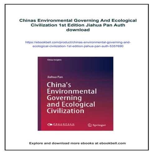 Chinas Environmental Governing And Ecological Civilization 1st Edition ...