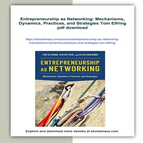 Entrepreneurship as Networking: Mechanisms, Dynamics, Practices, and ...
