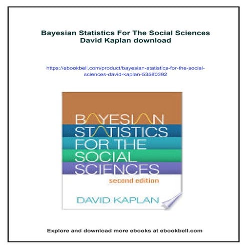 Bayesian Statistics For The Social Sciences David Kaplan | PDF