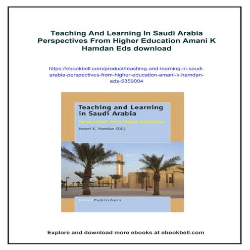 Teaching And Learning In Saudi Arabia Perspectives From Higher ...