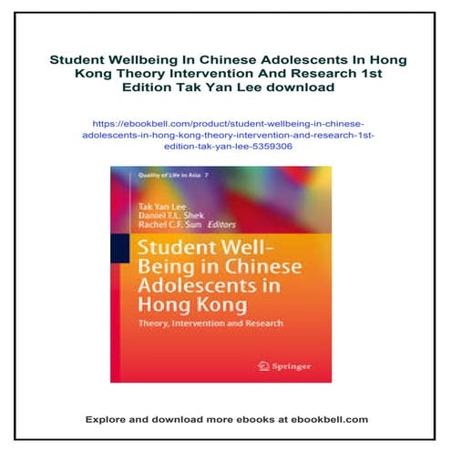 Student Wellbeing In Chinese Adolescents In Hong Kong Theory ...