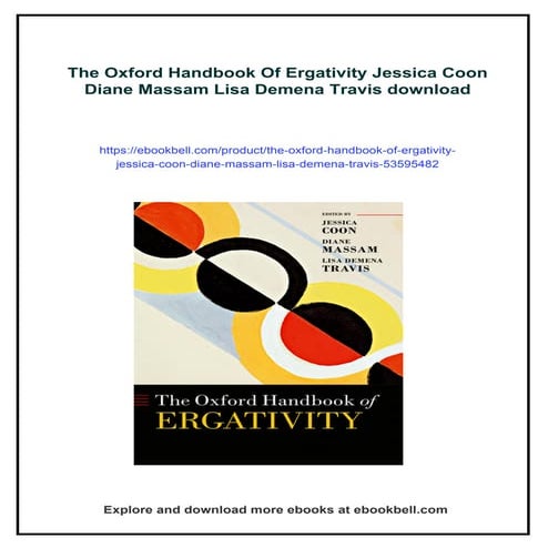 The Oxford Handbook Of Ergativity Jessica Coon Diane Massam Lisa Demena ...
