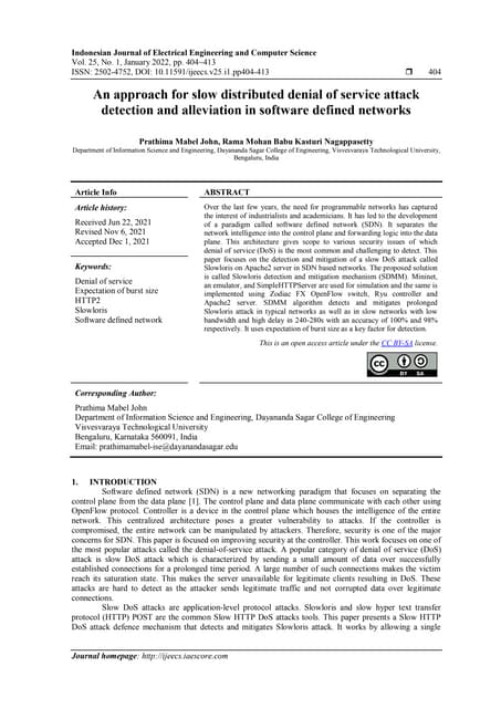 Low Rate Distributed Denial Of Service Attacks Detection In Software Defined Network Enabled