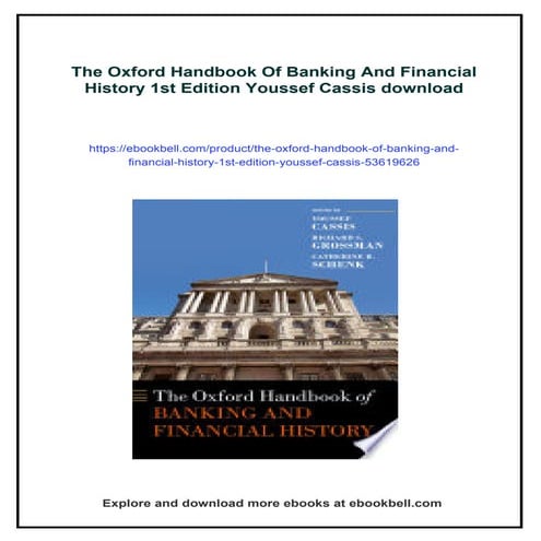The Oxford Handbook Of Banking And Financial History 1st Edition ...
