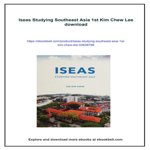 Iseas Studying Southeast Asia 1st Kim Chew Lee | PDF