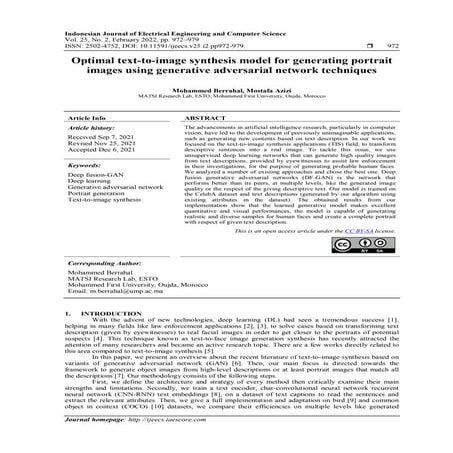 Optimal text-to-image synthesis model for generating portrait images ...
