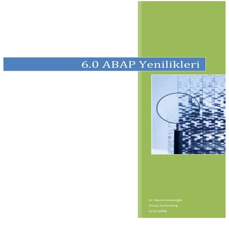 ECC 6.0 ABAP yenilikleri | PDF