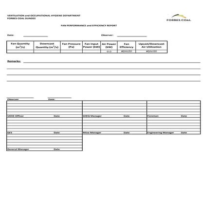 Fan performance report | PDF