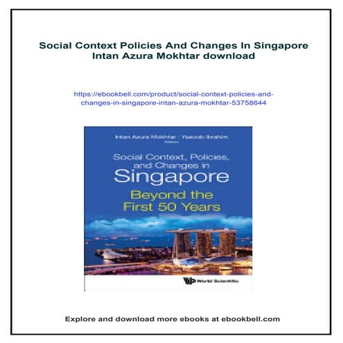 Social Context Policies And Changes In Singapore Intan Azura Mokhtar | PDF