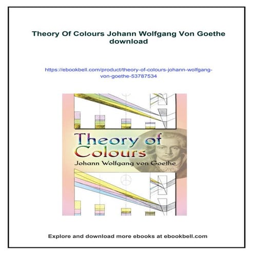 Theory Of Colours Johann Wolfgang Von Goethe | PDF