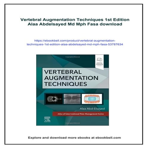 Vertebral Augmentation Techniques 1st Edition Alaa Abdelsayed Md Mph ...