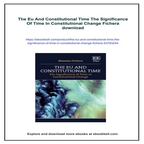 The Eu And Constitutional Time The Significance Of Time In ...