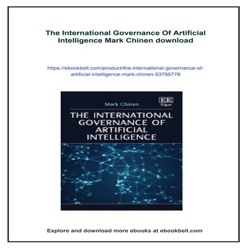 The International Governance Of Artificial Intelligence Mark Chinen | PDF