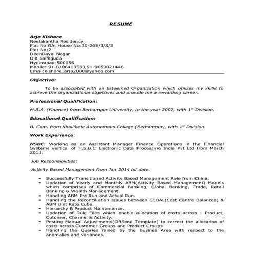 Shankar Resume | DOCX