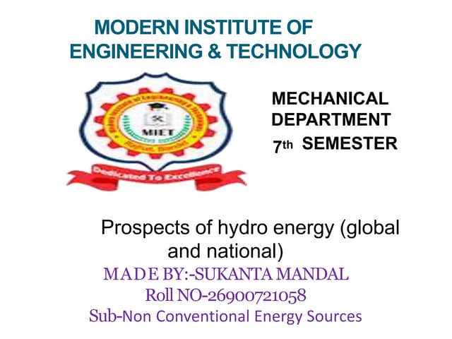 Hydropower projects in Jammu and Kashmir | PPTX