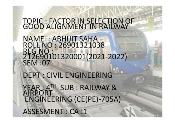 Chapter 7 Maintenance of railway track | PPTX