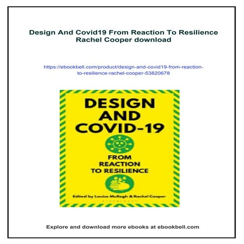 Design And Covid19 From Reaction To Resilience Rachel Cooper | PDF