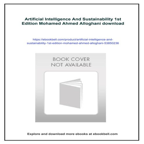 Artificial Intelligence And Sustainability 1st Edition Mohamed Ahmed Alloghani | PDF