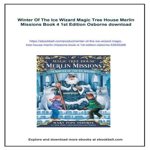 Winter Of The Ice Wizard Magic Tree House Merlin Missions Book 4 1st ...