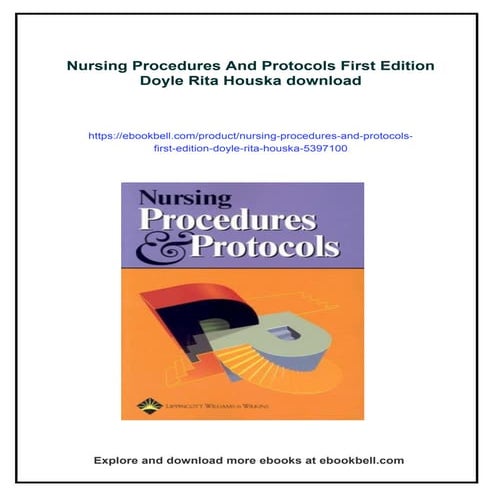 Nursing Procedures And Protocols First Edition Doyle Rita Houska | PDF