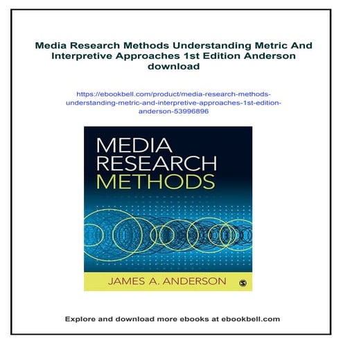 Media Research Methods Understanding Metric And Interpretive Approaches ...