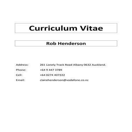 Rob CV | DOC