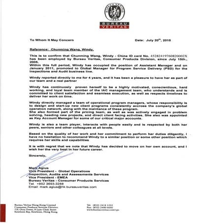 Reference Letter 1 | PDF