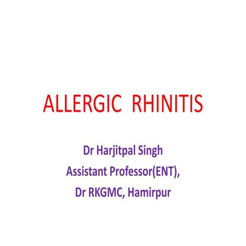 Allergic Rhinitis | PPTX