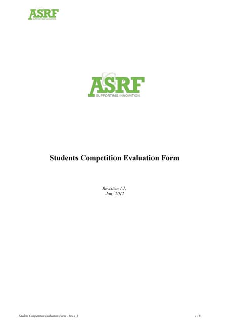 ASRF chart for submission rules & guidelines | PDF