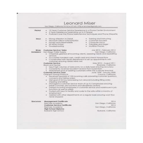 Leonard's Resume | DOCX