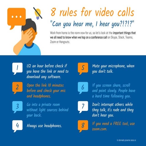 8 basic rules on video conferences | PPT