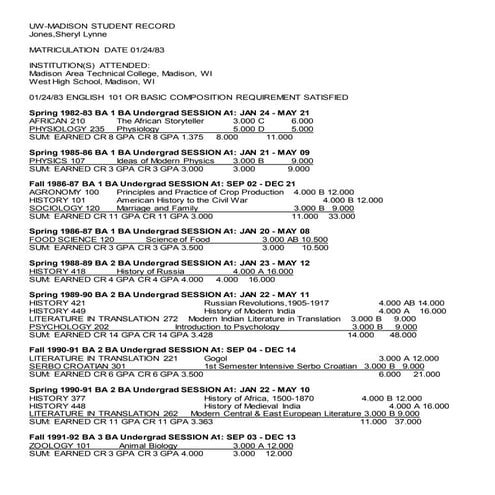 student record | PDF