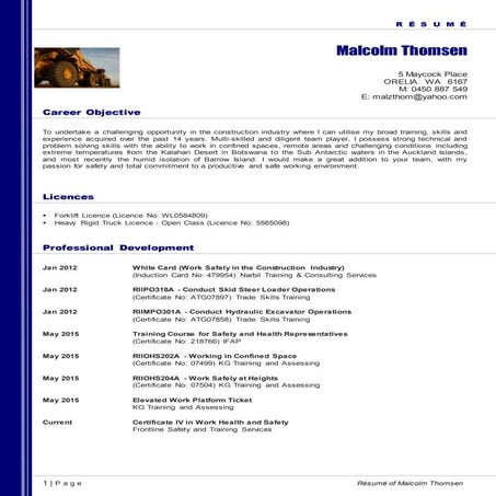 Thomsen, Malcolm RESUME 2015 | DOCX