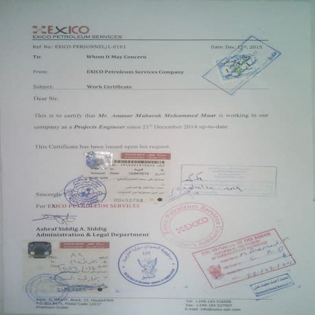 Exico Experience Certificate | PDF