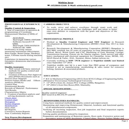 Nithin resume | PDF