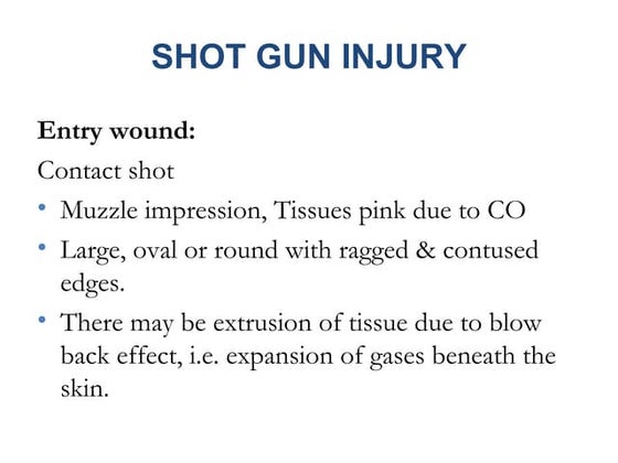 Classification of gunshot wounds | PPTX