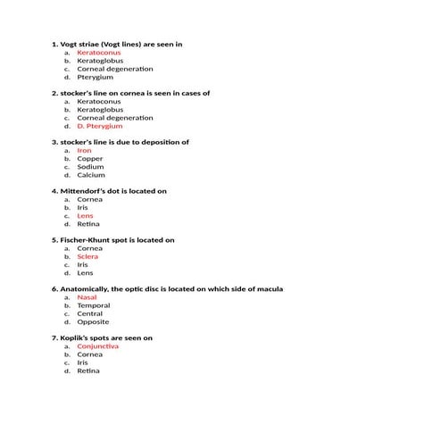 26 Multiple Choice Questions (MCQS) - LInes- dots - rings - spots .docx