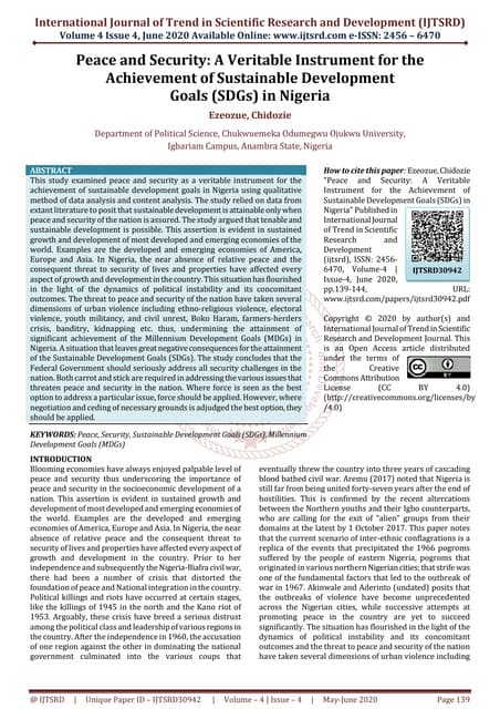 Capacity Building of the Nigerian Armed Forces and Security Challenges ...