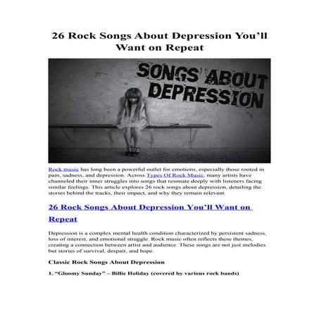 26 Rock Songs About Depression You’ll Want on Repeat.docx